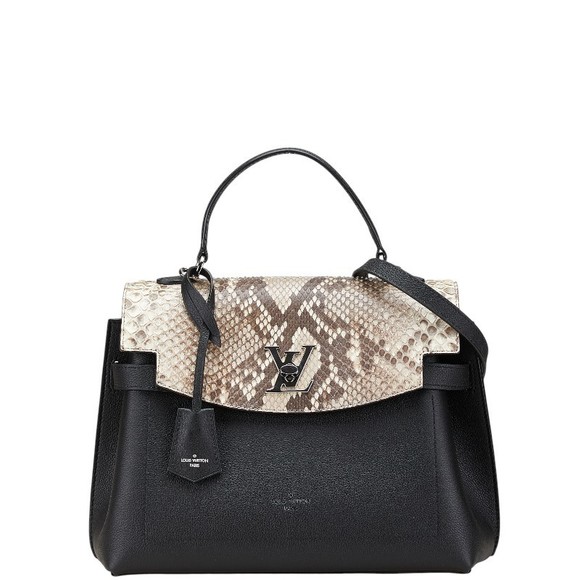 Louis Vuitton | Bags | Louis Vuitton Me Python Leather Mm S Beige Black ...